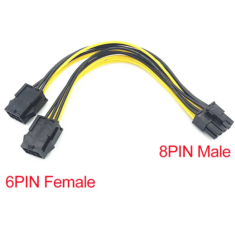 8Pin-Male-to-Dual-6-Pin-Female-Cable-Adapter-20cm-CPU-8-Pin-To-Graphics ...
