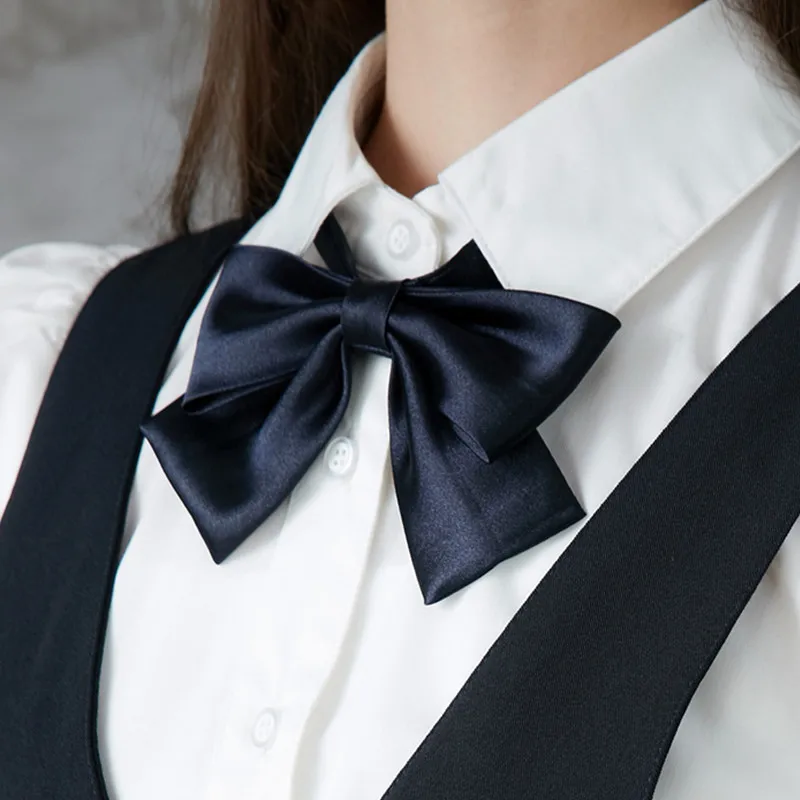 2pcs Female Polyester Bow Tie Catering Woman Neck Tie Restaurant Cafe ...