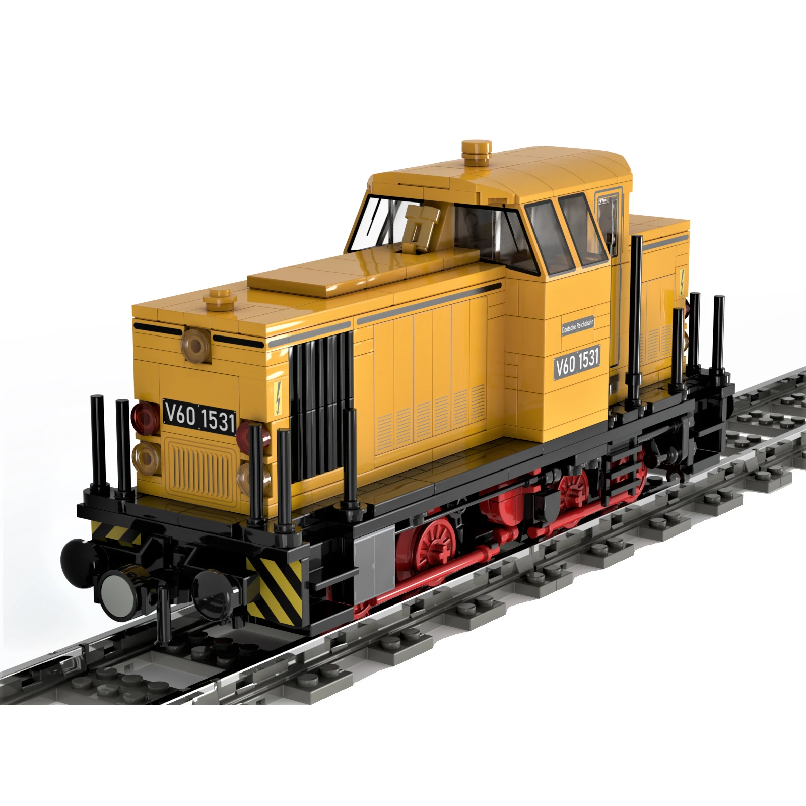 Authorized 729Pcs MOC 87360 German Imperial Railway Locomotive Diesel ...