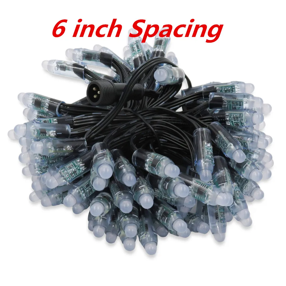 Free-shipping-1000pcs-DC12V-WS2811-Bullet-Led-Pixel-6-Inch-Spacing-With ...