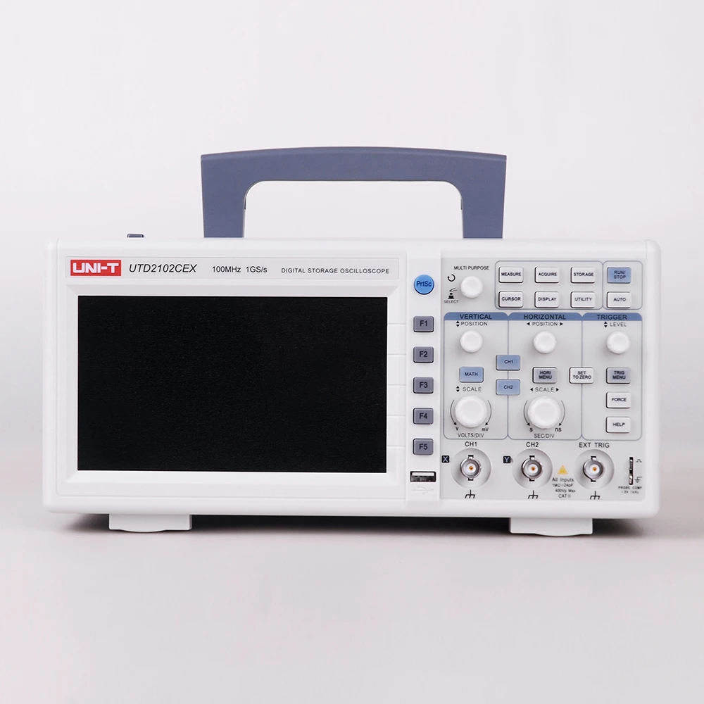 UNI-T UTD2102CEX+ Digital Storage Oscilloscopes 2CH 100MHZ Scopemeter Scope meter 7 inches ...