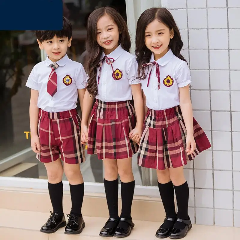 Children Korean School Uniform For Primary Kindergarten Boys Girlsshort ...