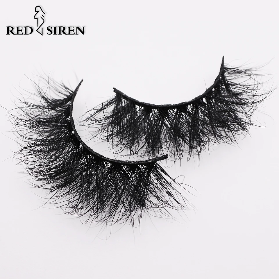 RED SIREN Fluffy Lashes 20mm Mink Lashes Custom Logo /lashes box ...
