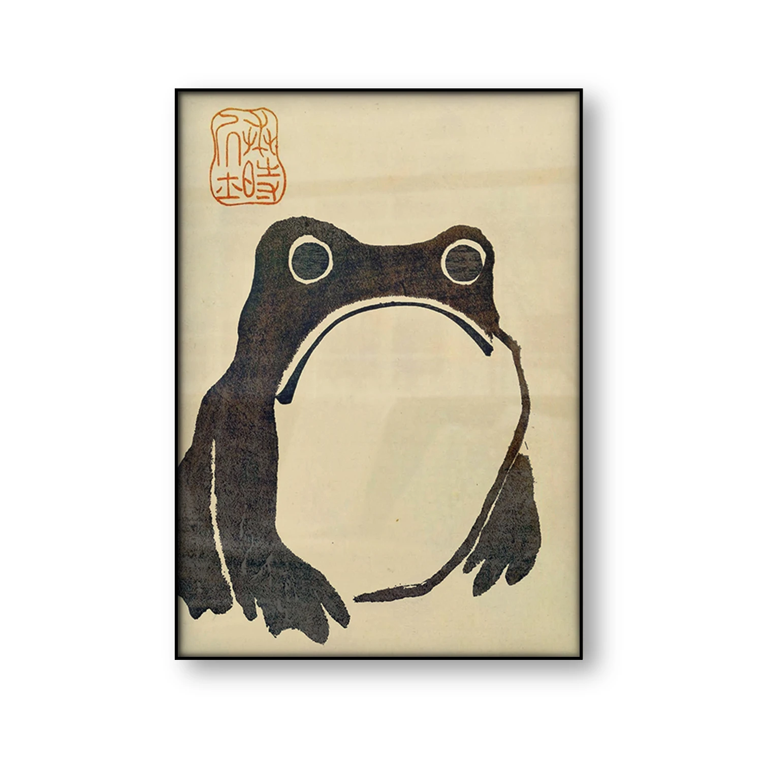 Antique Vintage Matsumoto Hoji Frog Poster Canvas Print Japanese ...