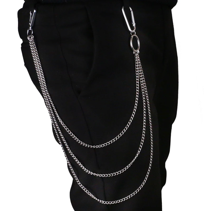 1PC-Stainless-Steel-Long-Key-Chain-On-The-Jeans-Pants-Keychains-Punk ...