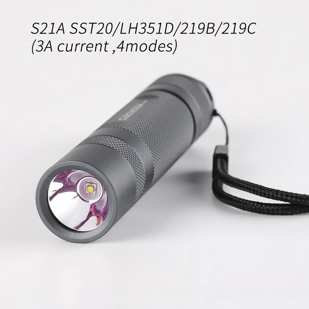 Convoy S21A with SST20 LH351D 219B 219C,21700 flashlight ,Torch,3A ...