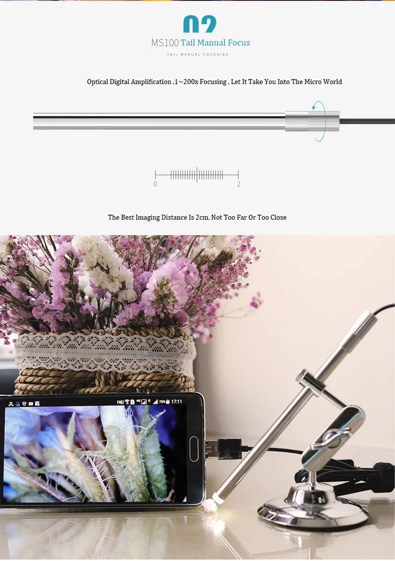 Microscope numérique 3 en 1 AIHONTAI - MS100 - 1080P USB caméra ...