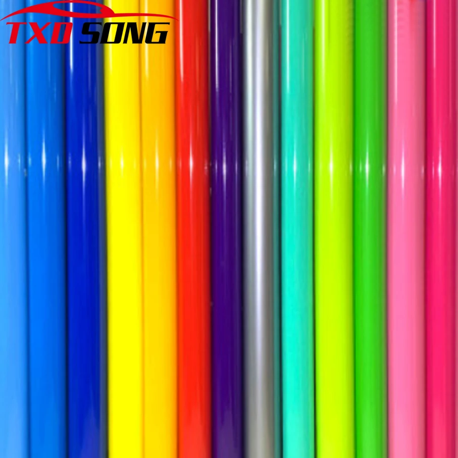 50cmx300cm-18-Colors-Motorcycle-Decal-Wrap-Vinyl-Adhesive-Super-Glossy ...