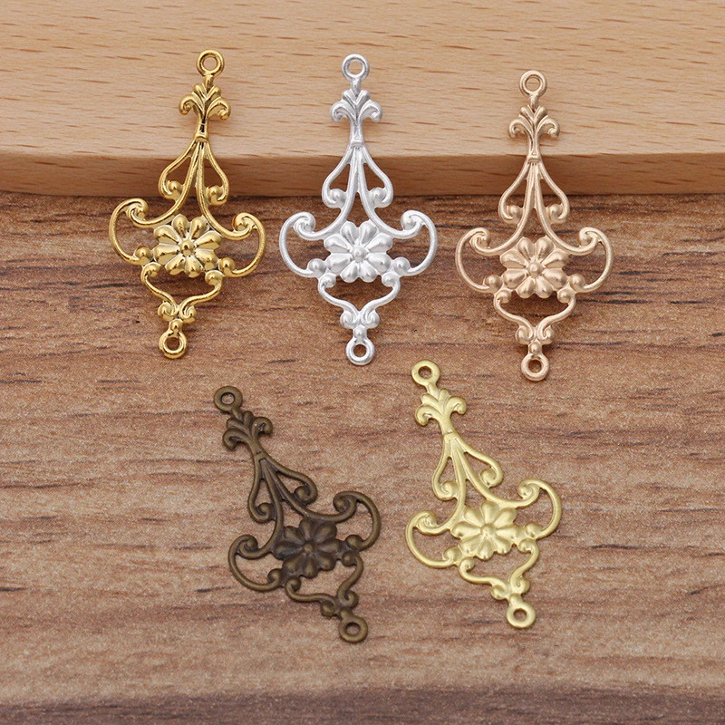 20pcs/lot 15*28mm Brass Filigree Connectors For Diy Jewelry Making ...