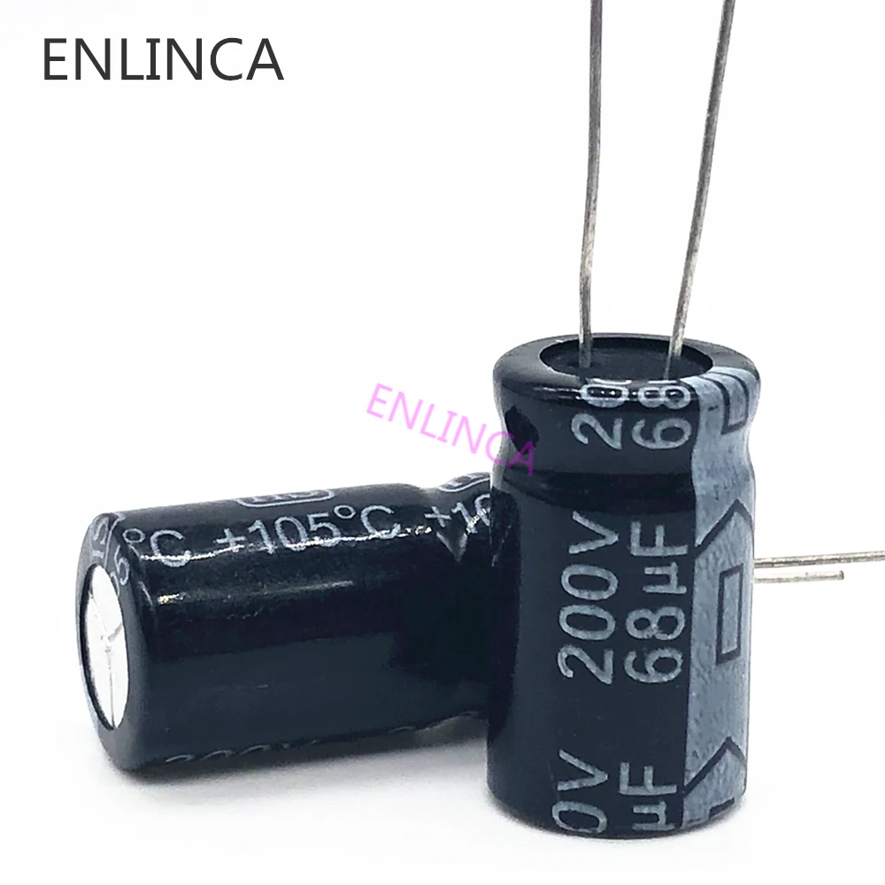 3pcs/lot 68UF 200v 68UF aluminum electrolytic capacitor size 13*20 T24 ...