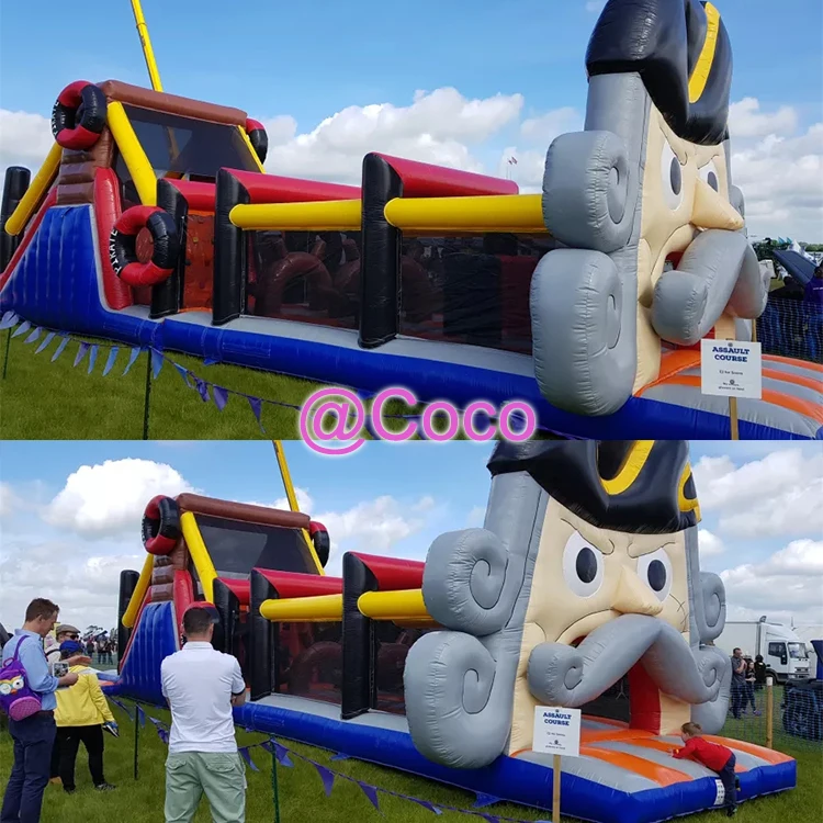 Tobogán inflable con temática de capitán pirata, 15x3,5 m, envío ...