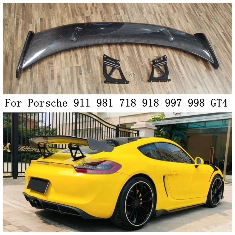 진짜 탄소 섬유 & FRP 스포일러 포르쉐 911 981 718 918 997 998 GT4 Carrera Cayman Boxster 고품질 윙 립 스포일러|스포일러 ...