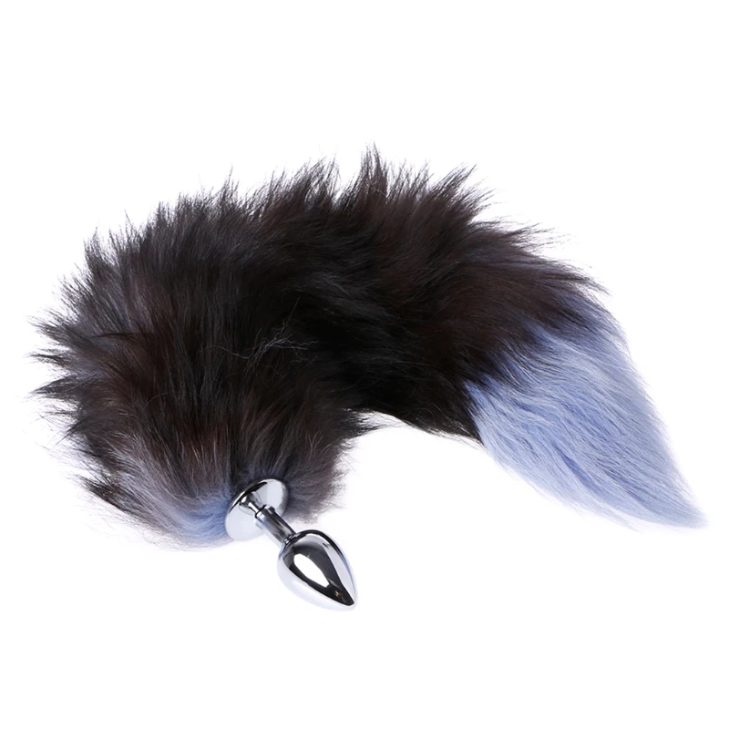 New Love Faux Fox Tail Butt Anal Plug Anal Toy Massager Metal Silicone