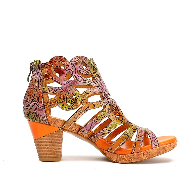 Socofy Women Sandals New Summer Genuine Leather Women Shoes Hand ...