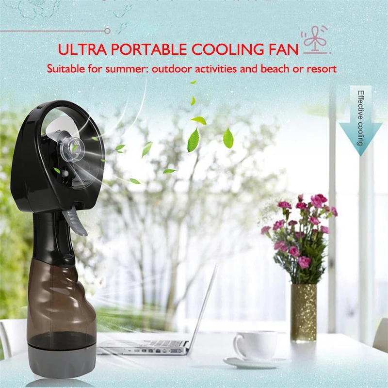 Cooling Mini Portable Water Spray Cooler Handheld Spray Fan Water Spray ...