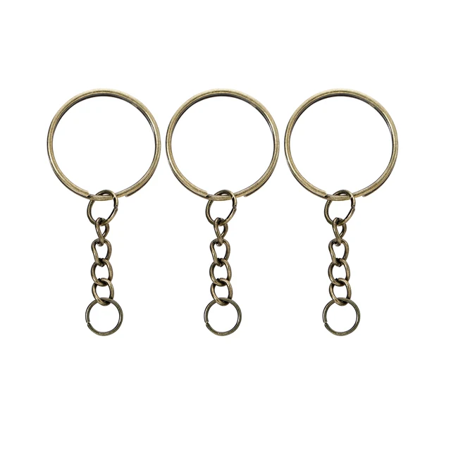 50Pcs/Lot Key Ring Key Chain Round Split Keyfob Keyrings With Jump Ring ...