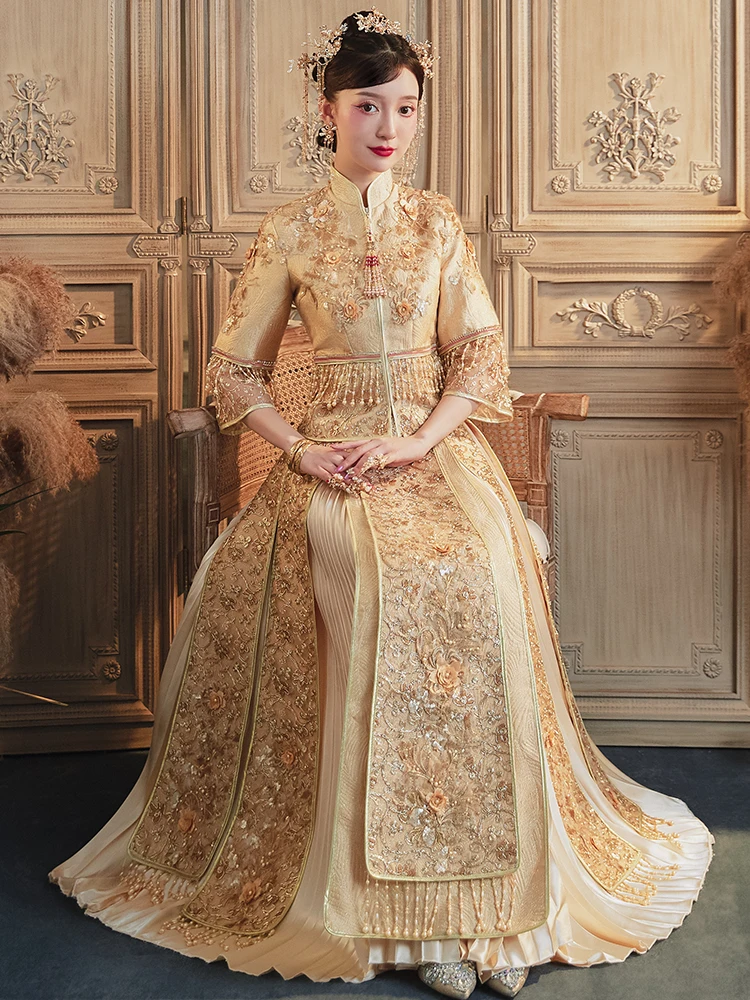 Chinese Wedding Dress Gold