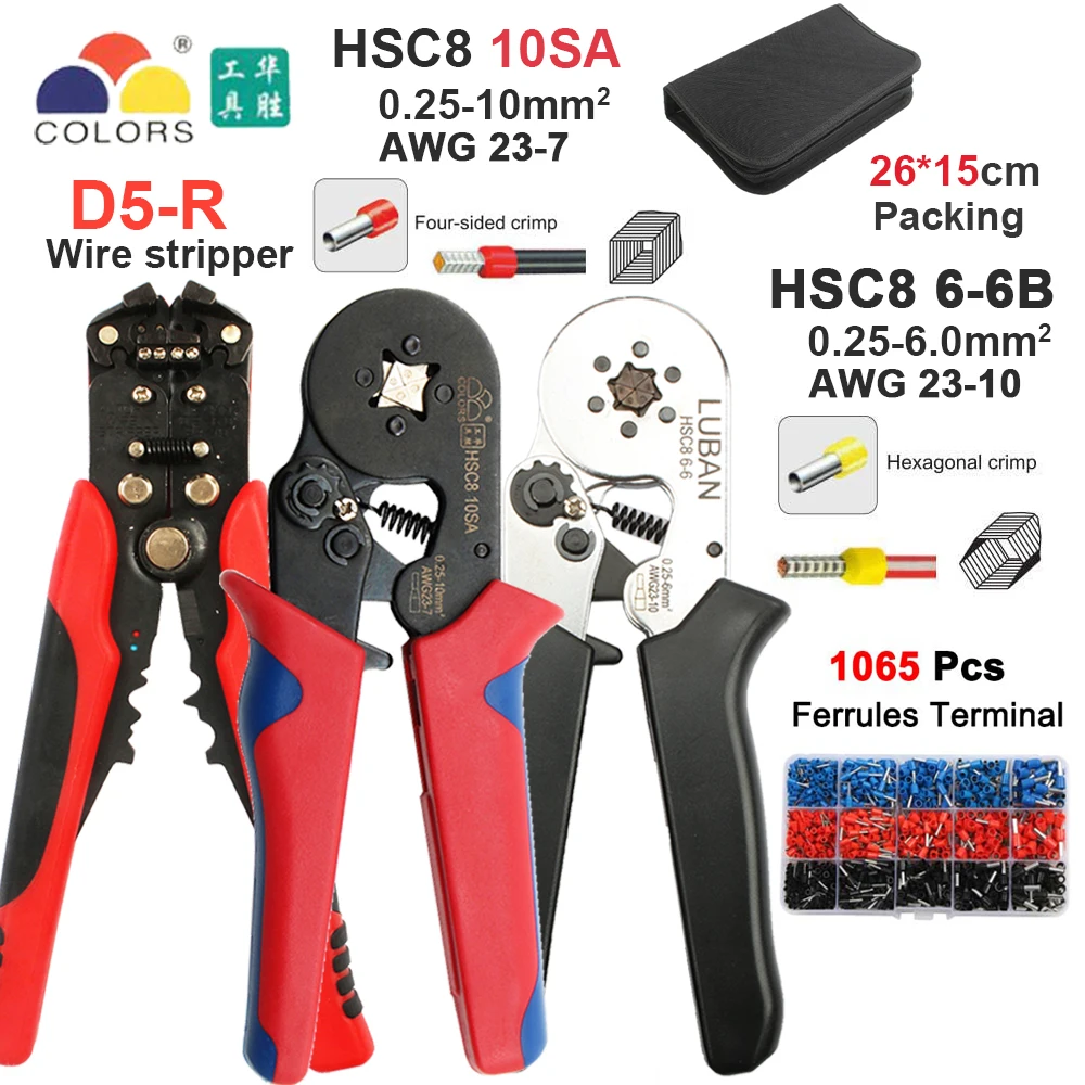 Multifunction Tools HSC8 10SA 6-6 0.25-6mm 23-10AWG Hexagon 0.25-6mm 23 ...
