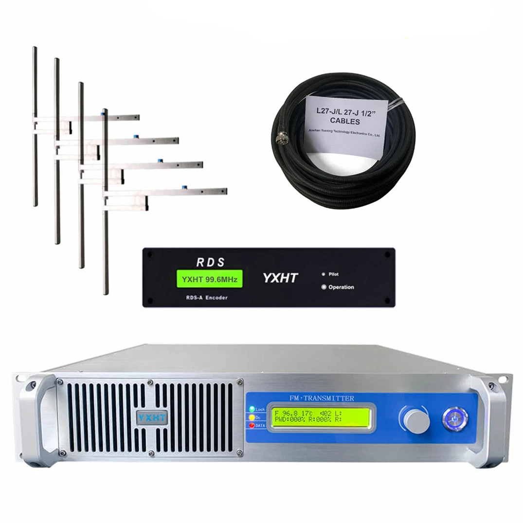 350w Fm Broadcast Transmitter+4-bay Antenna + 50 Meters Cables With ...