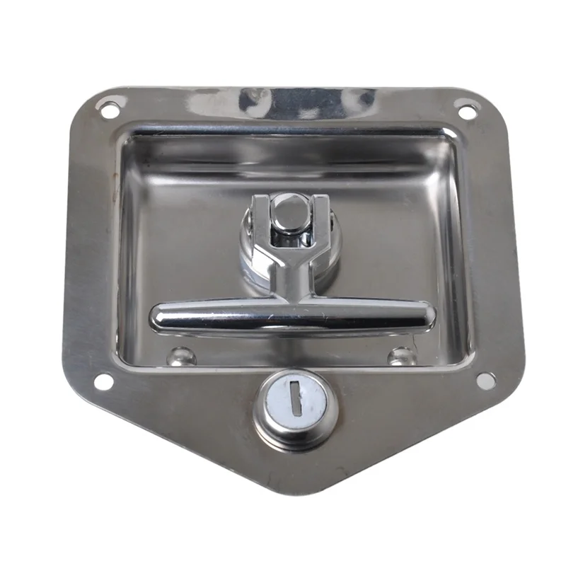 Folding T Handle Lock Stainless Steel Flush Mount Tool Box Trailer ...