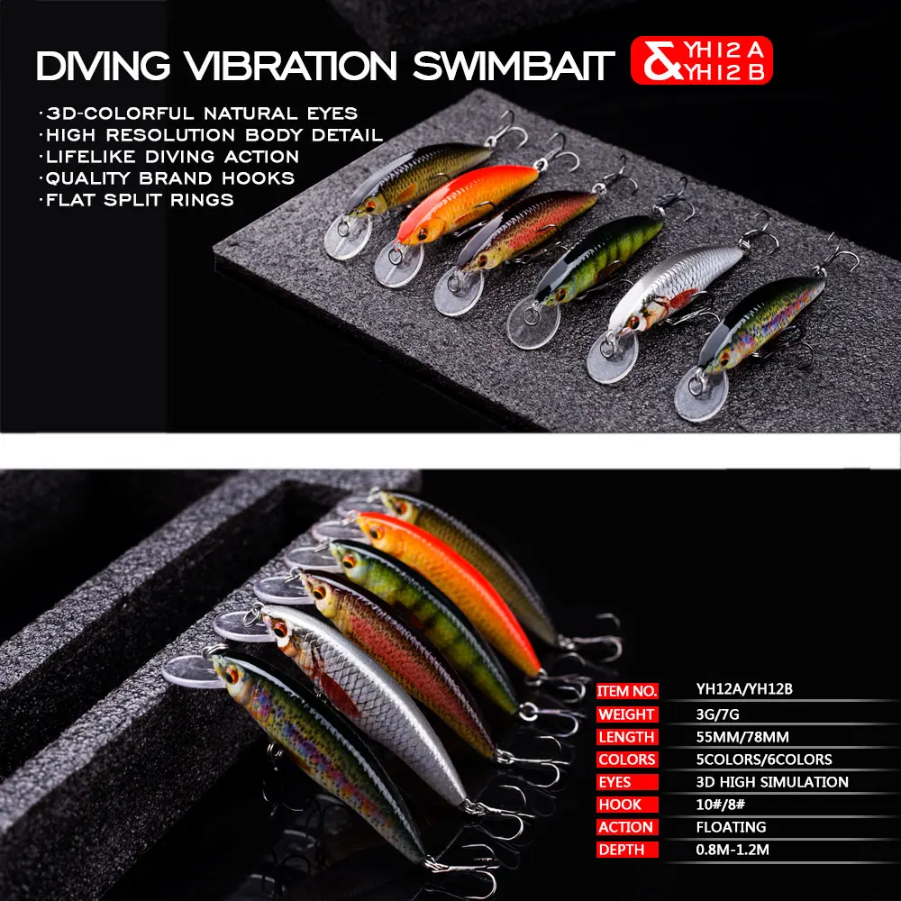 Agoie 55mm/3g Fishing Lure Quality Mini Minnow Lure Plastic Hard Bait Pesca Artificial Jig ...