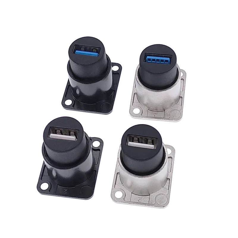 Multiprise,Prise USB 3.0 avec lumière LED type D métallique femelle à ...