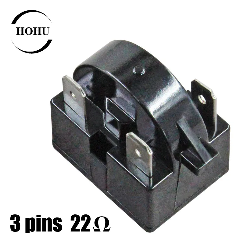 3 Pin 22 ohm refrigerator PTC start relay black compressor relay protector