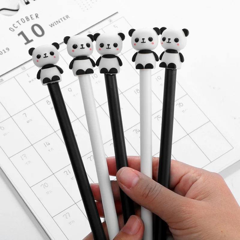 2020 New 1pcs Black and White Panda Ballpoint Pens Ball Pen Cute School ...
