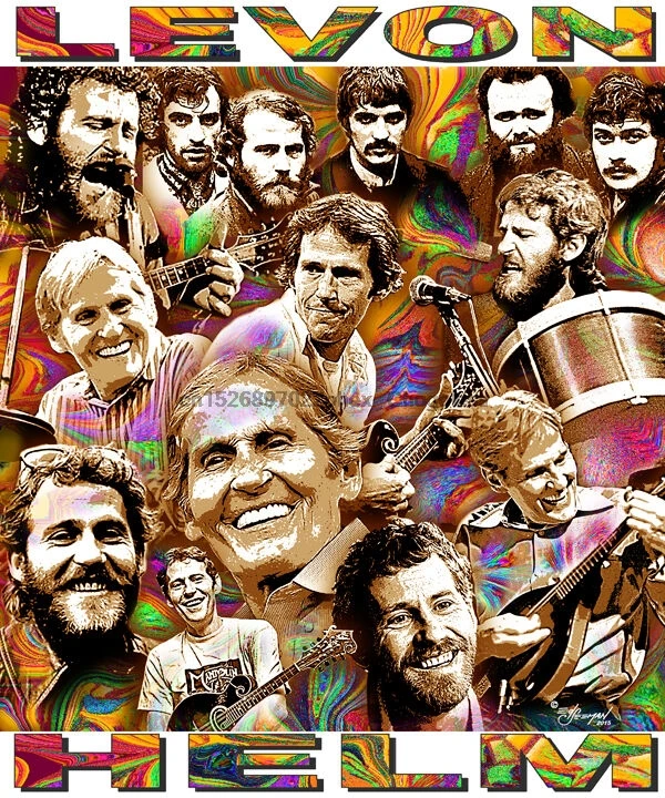 LEVON HELM TRIBUTE T SHIRT OR PRINT BY ED SEEMAN|T-Shirts| - AliExpress