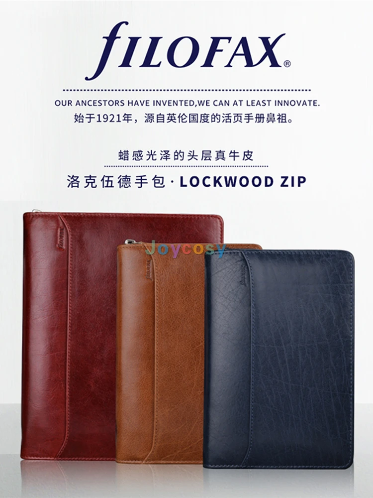 Filofax Lockwood A6 A5 Zip Organiser, Full Grain Buffalo Leather Cover ...