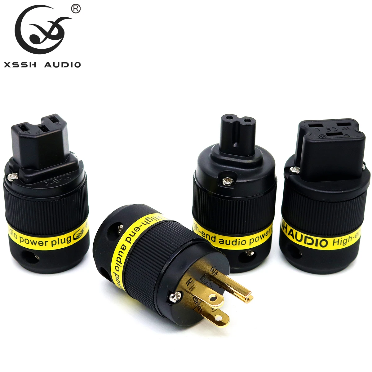 Plugue-el-trico-dourado-banhado-a-cobre-puro-conector-de-alimenta-o ...