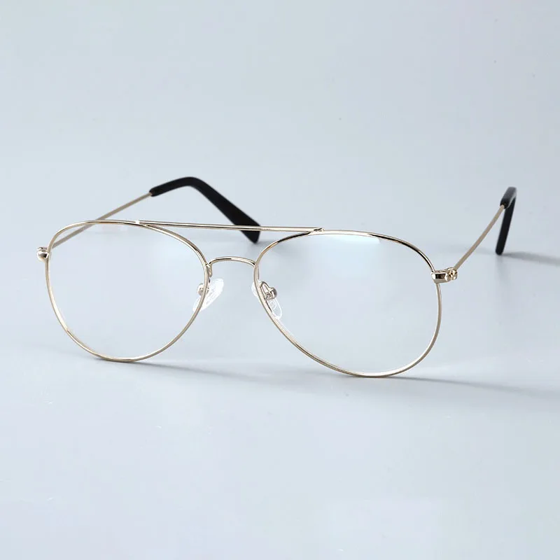 Gafas de piloto con marco para hombre y mujer, lentes transparentes ...