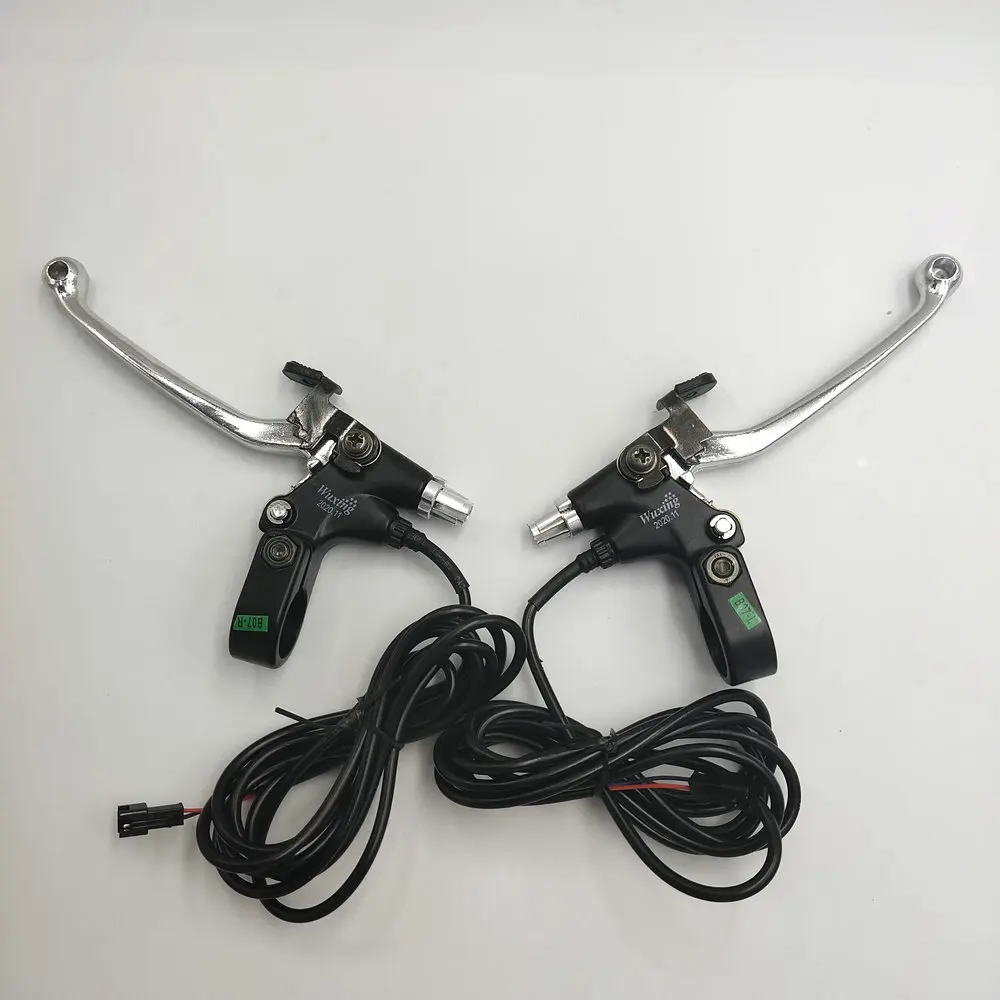 All-Aluminum-Brake-Lever-With-Stop-Button-For-Electric-Bike-Scooter ...
