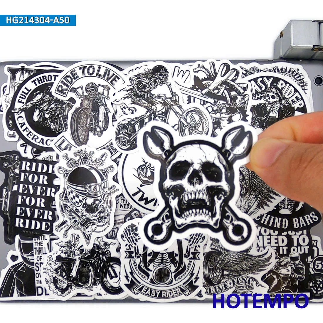 50pcs Skull Motorcycle Riders Racing Street Art Graffiti Phone Laptop ...