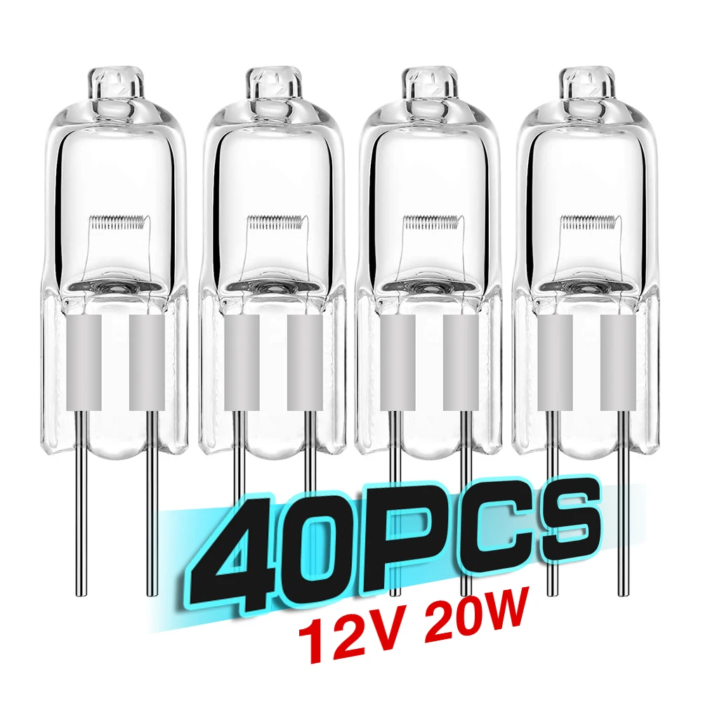 TSLEEN 40Pcs Bright Light 12V Halogen Lamp Bulb G4 20w Low-pressure ...