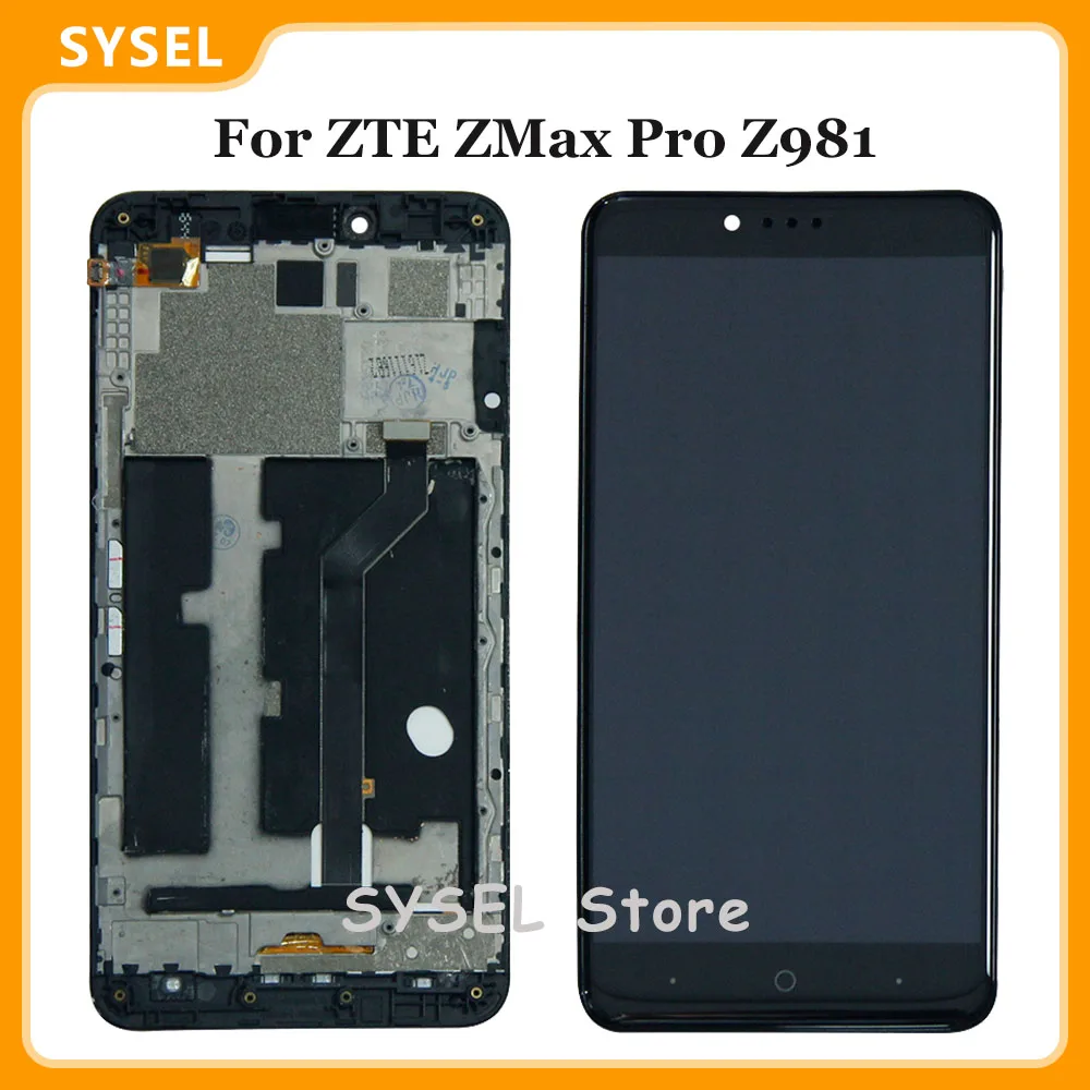 Pantalla LCD para ZTE ZMax Pro Z981, montaje de Sensor de Panel táctil de digitalizador con ...
