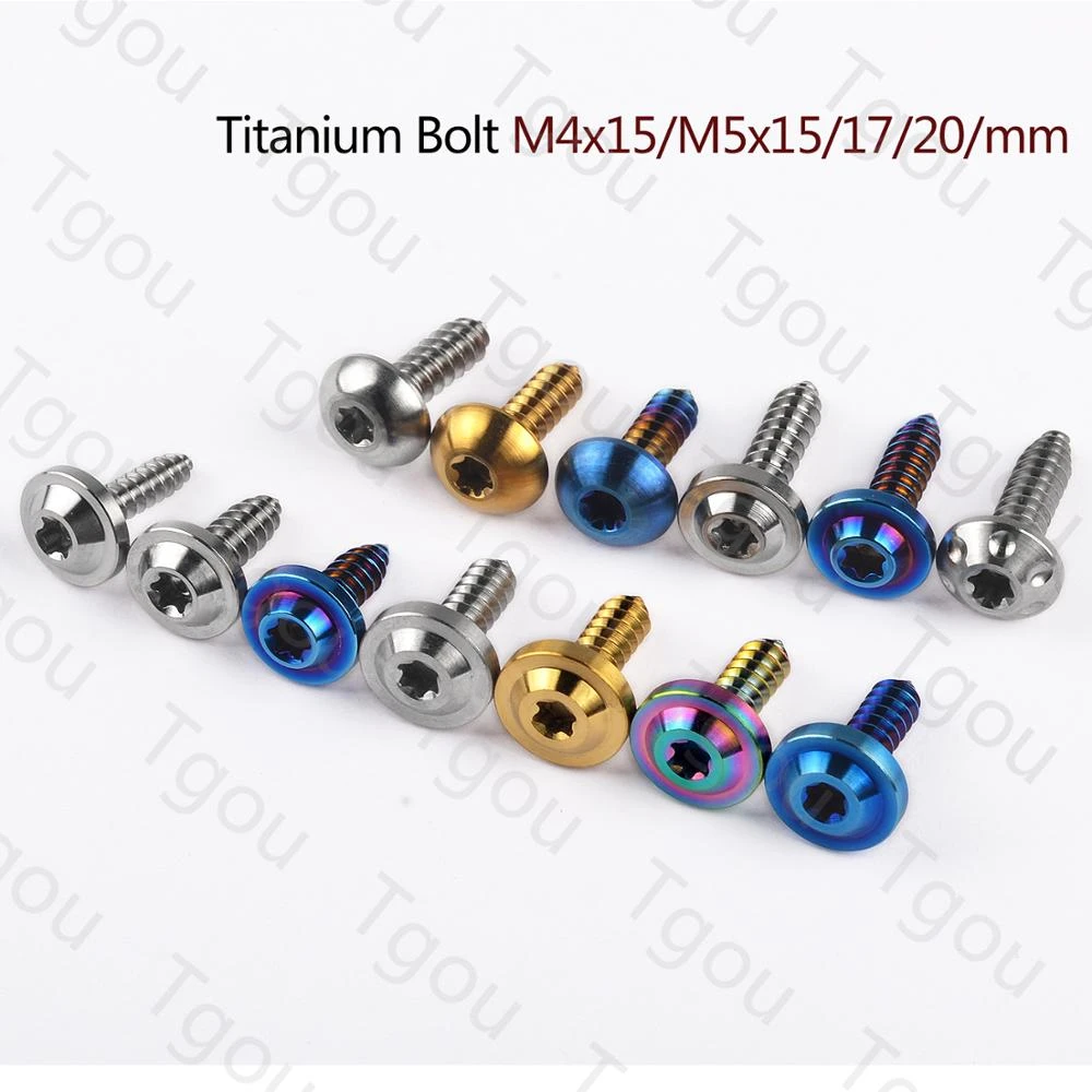 Tgou Titanium Bolt M4x15 M5x15 M5x17 M5x20mm Self-tapping Button Torx ...