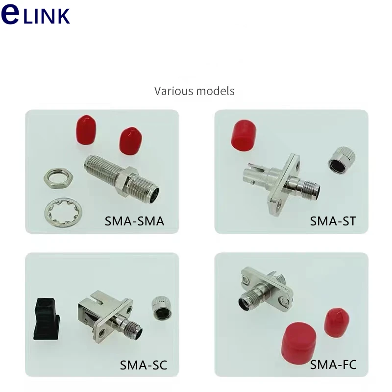 10pcs SMA ST SMA SC SMA FC fiber optic adapter metal optical fibre ...