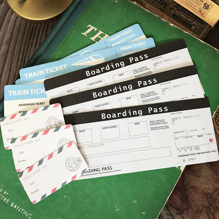 Train-Plane-Ticket-Hangtag-Card-Junk-Journal-Planner-Scrapbooking ...