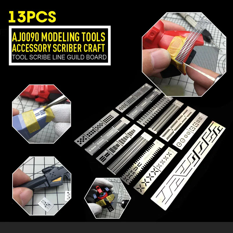 13pcs AJ0091 Modeling Tools Parts Scriber Craft Tool Scribe Line Guild ...
