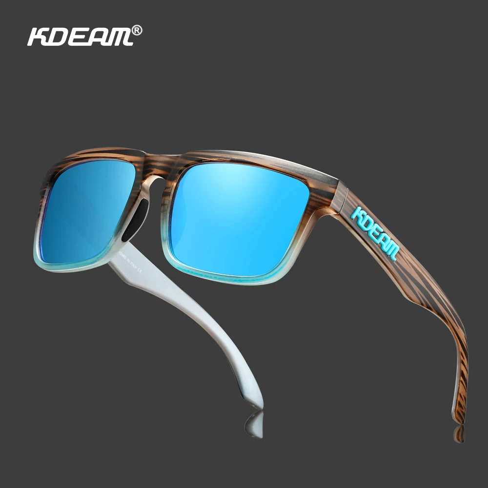 KDEAM 2022 Square Men's Polarized Sunglasses Outdoors Lifestyle Coating ...