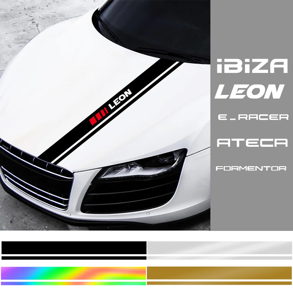 Car Body Stripes Stickers Hood Engine Covers Decor Decals for Seat ...
