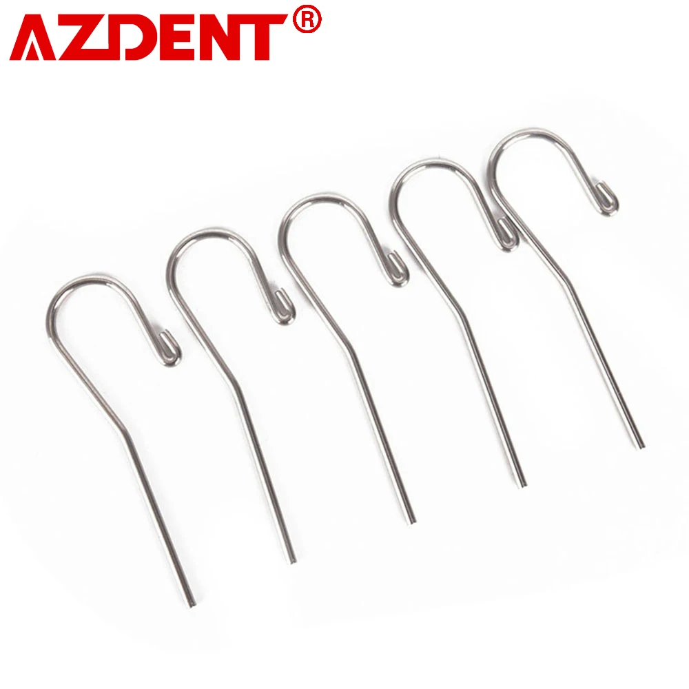 5pcs/pack Stainless Steel 2mm Dental Lip Hook Root Canal Measuring ...