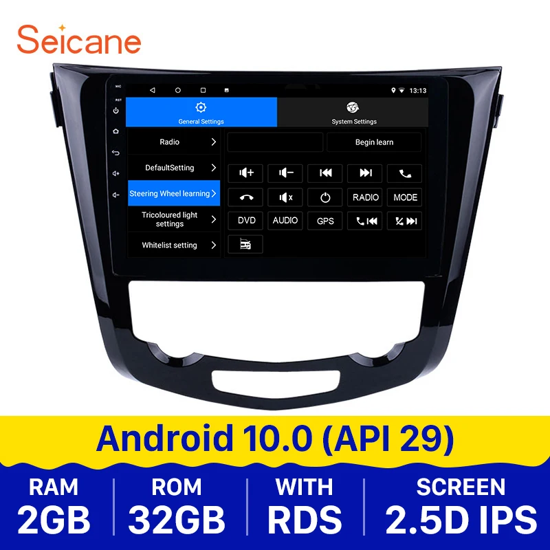 Seicane 2Din Android 10.0 10.1 inch Car Radio Stereo GPS Navigation ...