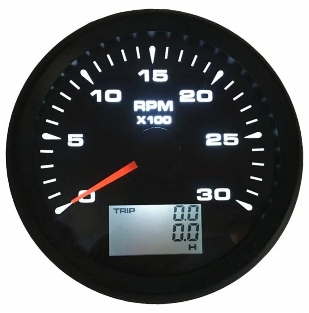 Купить Тахометры Unbranded 85mm Marine Tachometer Boat Tacho Gauge Car ...