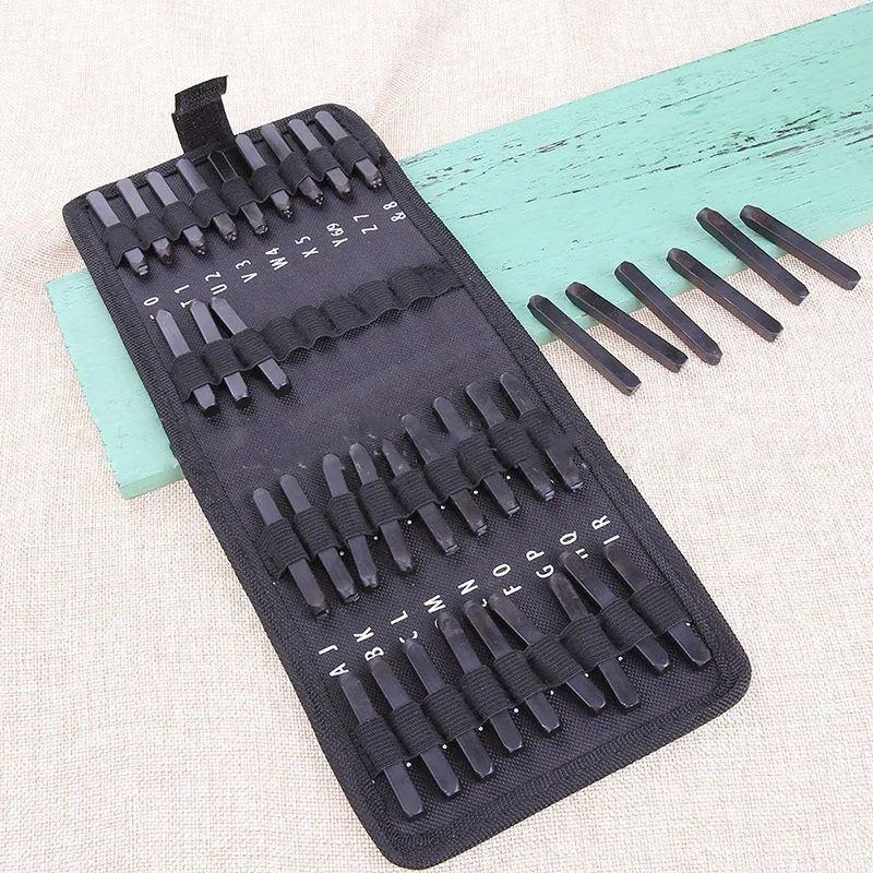 36pcs-Letter-Number-Metal-Punch-Tool-Kit-Canvas-Bag-Steel-Stamping-DIY ...