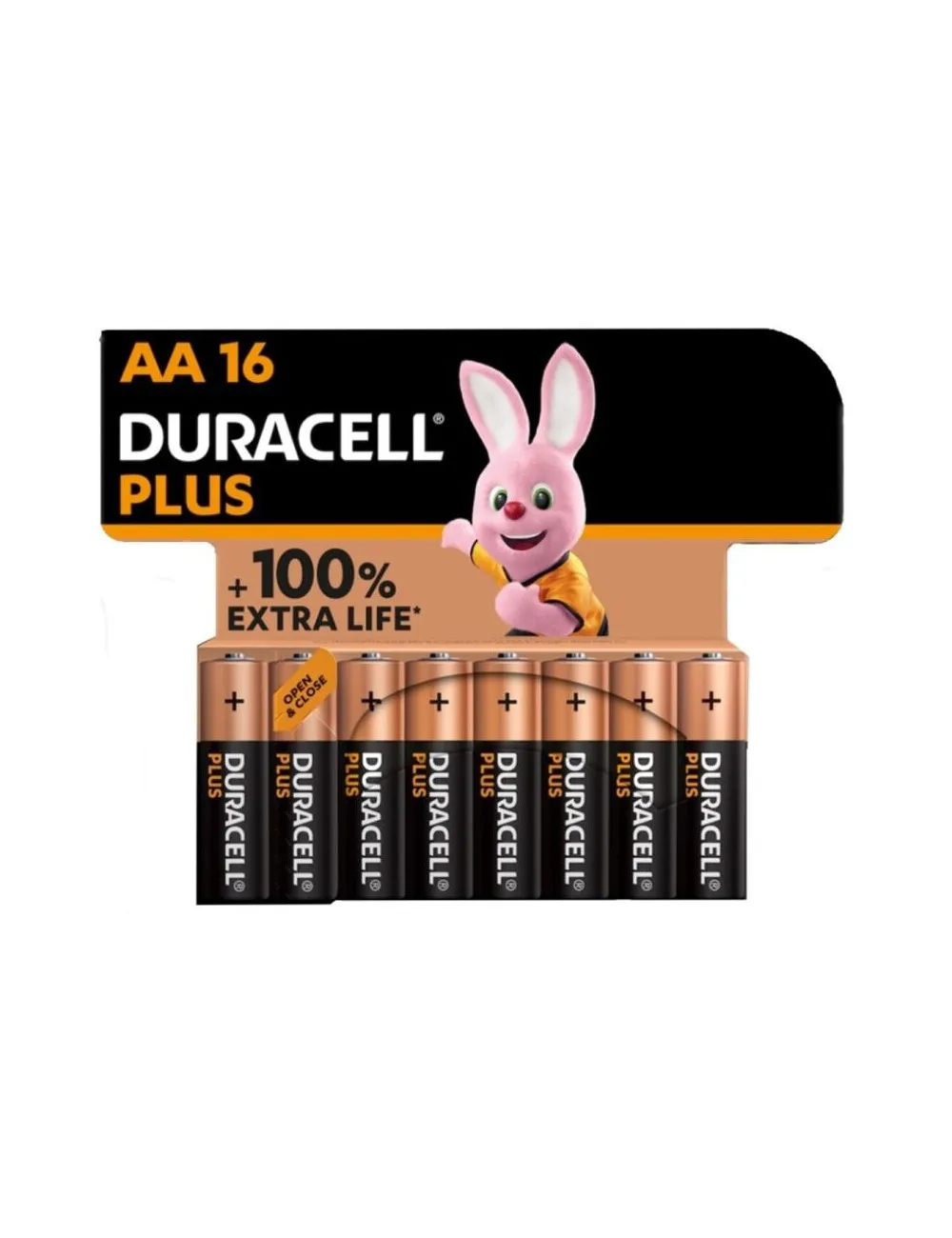 DURACELL-PLUS-POWER-100-ALKALINE-BATTERY-AA-LR6-16-UNIT-available-used ...