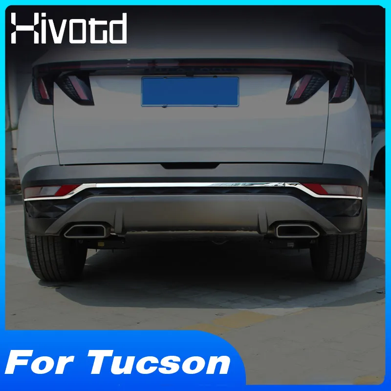 Car-Rear-Bumper-Cover-Trim-Stainless-Steel-Car-Styling-Decor-Exterior ...
