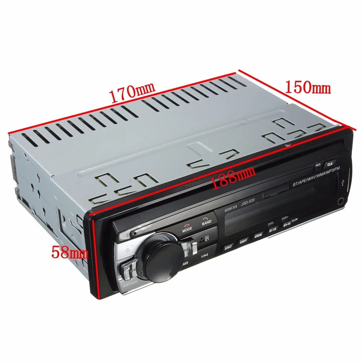 4.3 inch Car Stereo Audio bluetooth 12V 24V In-Dash Aux Input USB MP3 ...