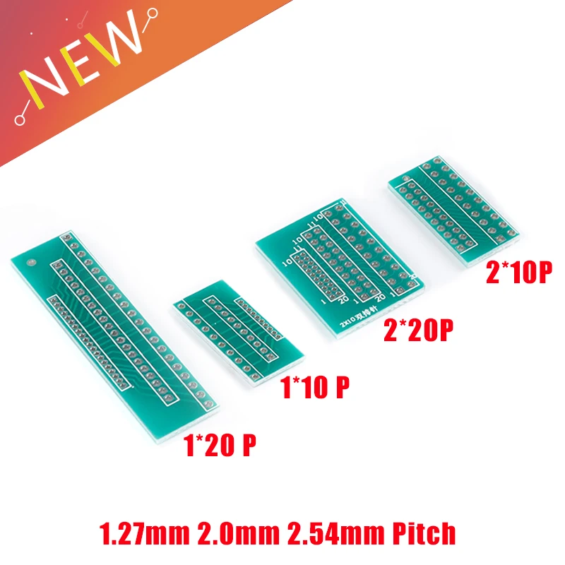 交換用トランスファープレート,10個,1.27mm,2.0mm,2.54mm,1列および2列ピンpcbアダプターボード,pci